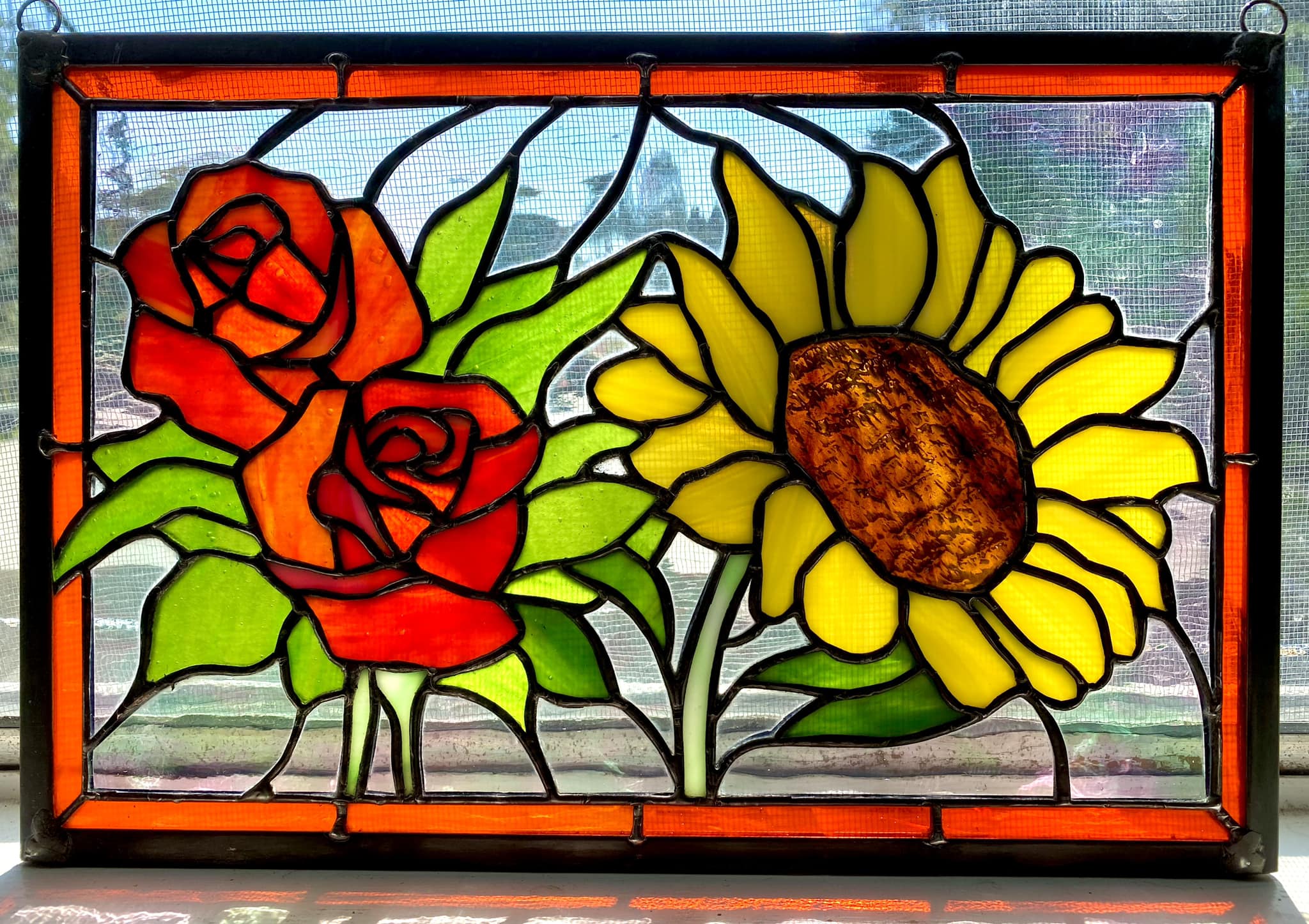 Rose and Sunflower Window – Jameson Glass Studios